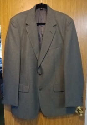 Haband Mens 2 ButtonBlazer Sport Coat Jacket Solid Gray Executive ...