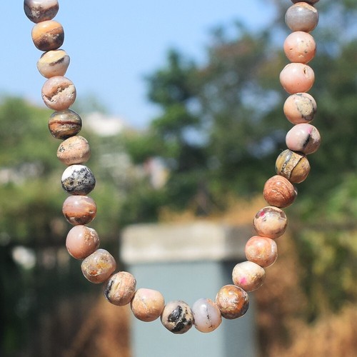 192. Cts Best Pink Australian Opal Most Brilliant Beaded Necklace VK 18 E559 | eBay