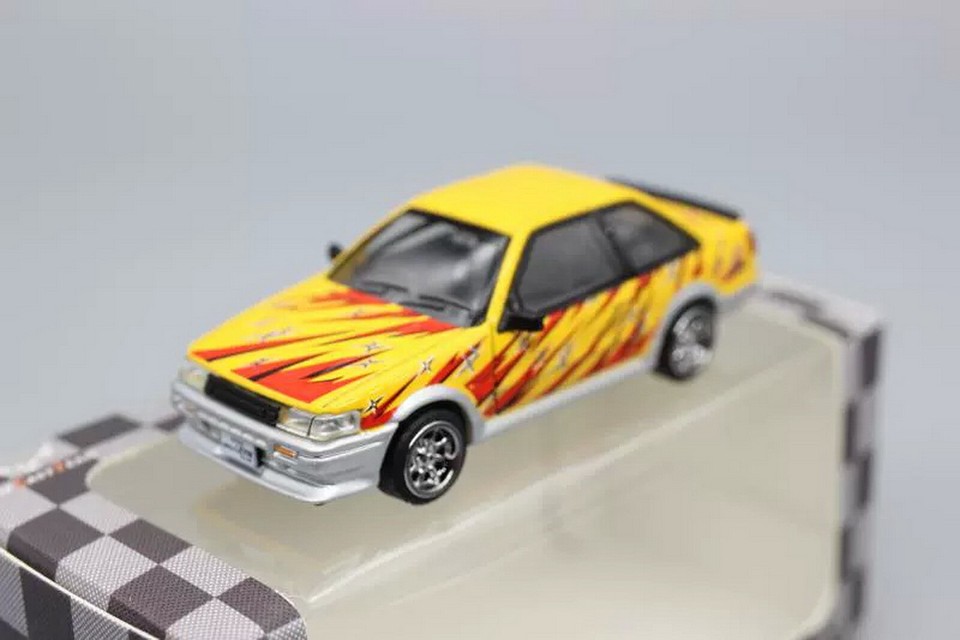 DCT 1/64 Scale Toyota Corolla Levin Yellow Diecast Car Model Toy Gift ...