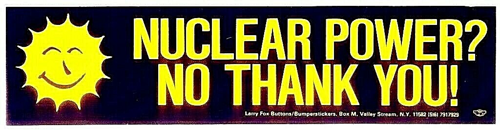 NUCLEAR POWER? NO THANK YOU! 1981 Anti-Nuclear Power Protest Vinyl ...