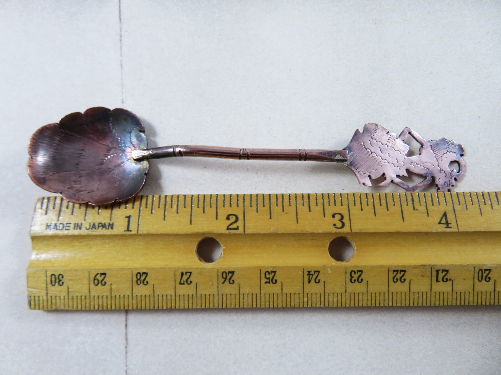 Antique Miniature Copper Spoon Rare Dancing Devil Marked Indonesia 4.25 ...