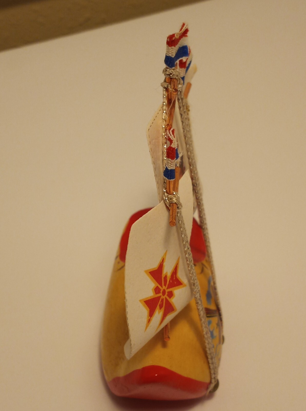 VINTAGE HOLLAND DUTCH WOODEN CLOG SHOE SAIL BOAT TRAV… - Gem