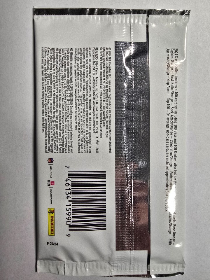 Panini Score Football 2024 NFL Trading Cards Football -- ONE Pack -- | eBay