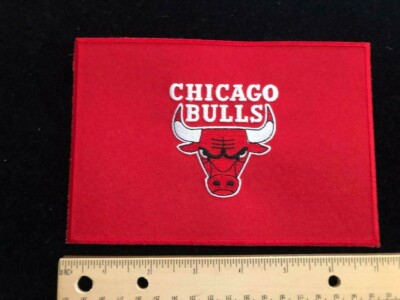 Chicago Bulls Logo on Red Patch - Large 7 x 4.75" - NEW Extra Patches ...