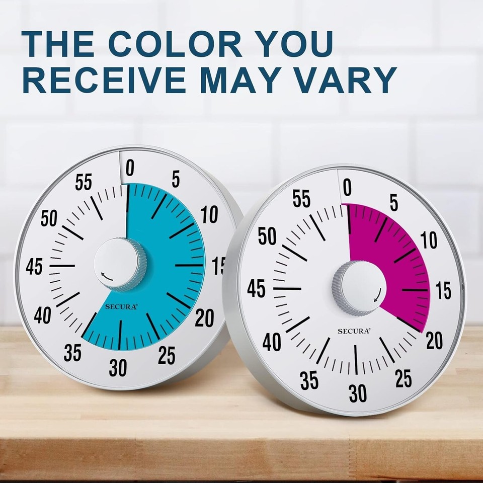 Magnetic 7.5-Inch Visual Timer - 60-Minute Countdown for Teachers ...