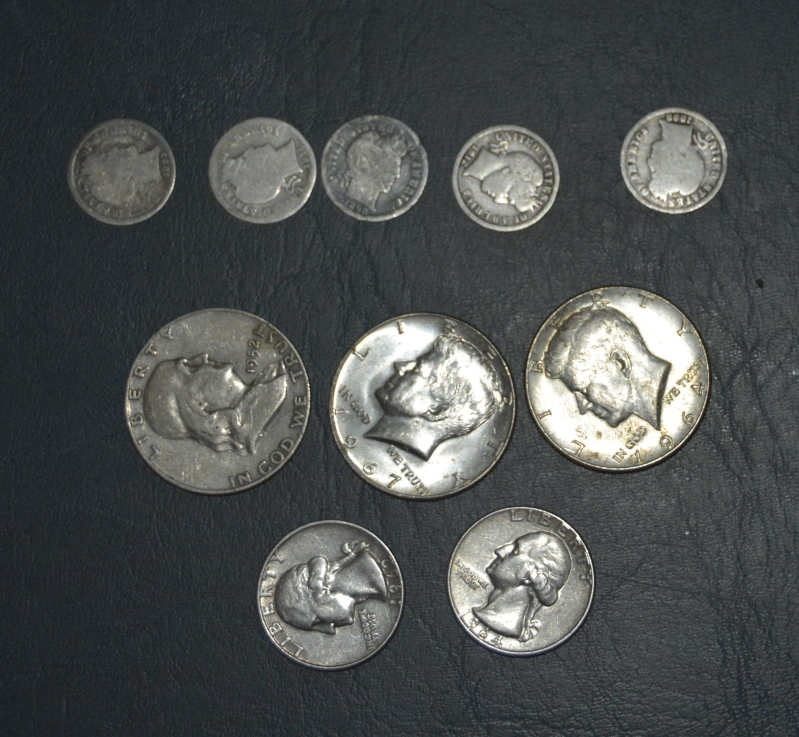 Small Silver Coin Collection - 10 coins - see Photo - mixed dates | eBay
