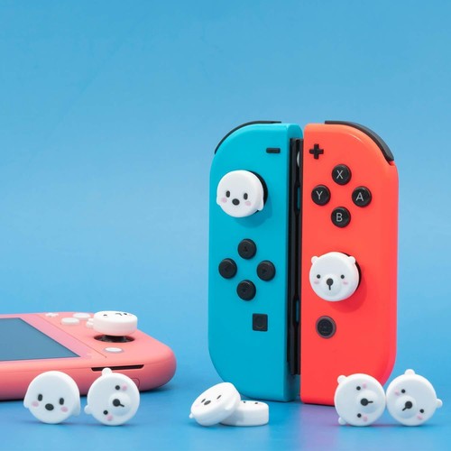 White Soft Solicone Thumb Grip Caps for Nintendo Switch/Switch OLED ...