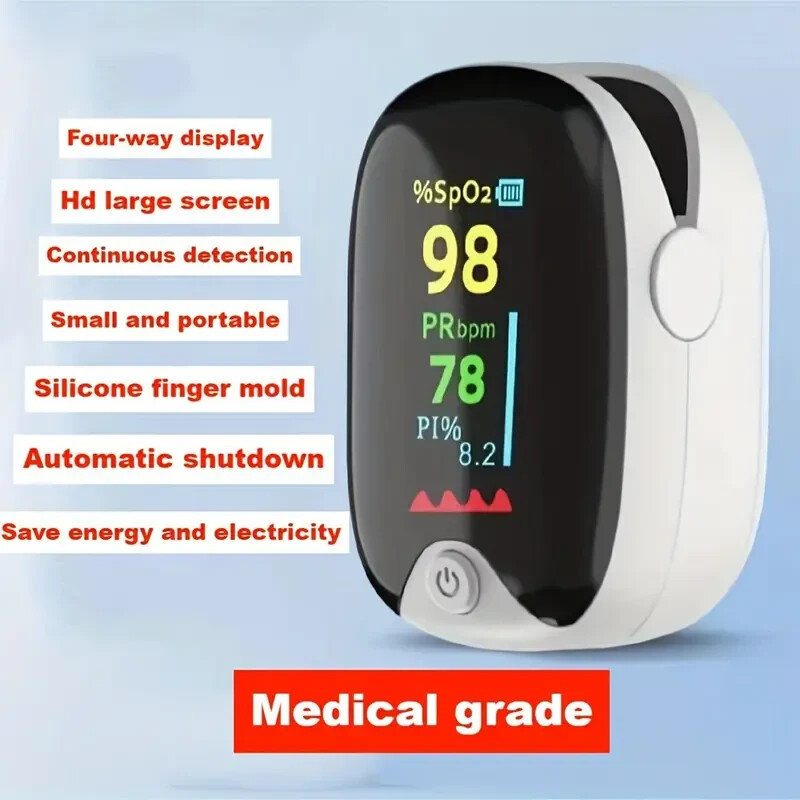 Fingertip Pulse Oximeter, Accurate And Fast Sp02 Reading Oxygen Meter ...
