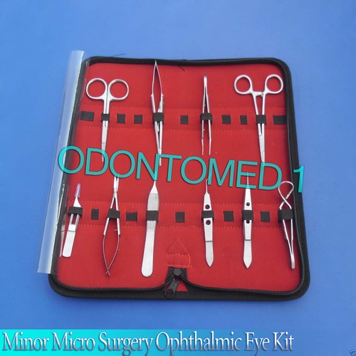 11 PC EYE O.R GRADE MICRO MINOR SURGERY OPHTHALMIC INSTRUMENT SET KIT ...