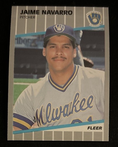 1989 Fleer Update Jaime Navarro Baseball Rookie Card RC #U-39 Brewers ...