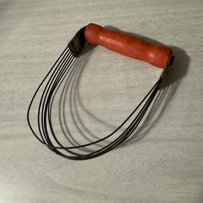 Vintage Androck Wire Pastry Blender Pie Dough Cutter RED Wooden Handle ...