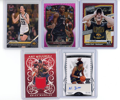 Indiana Fever 10 card lot auto jersey RC serial Caitlin Clark Aliyah ...