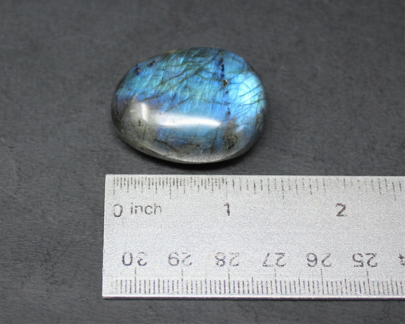 Labradorite Palm Stone: Hand Polished Labradorite Pebble, High Flash ...