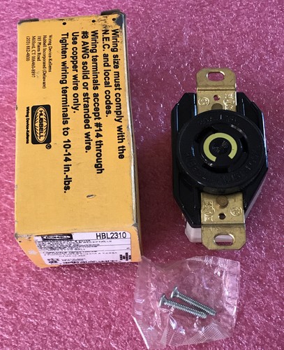 Hubbell HBL2310 Twist Lock Receptacle 20A 125V | eBay