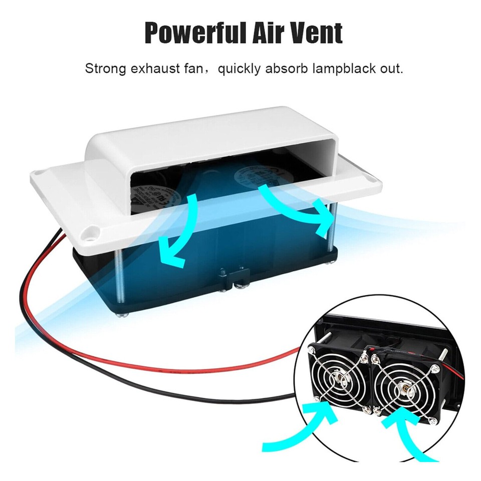 Exhaust Fan 12V Air Cooling Vent RV Caravan Motorhome Trailer Side ...