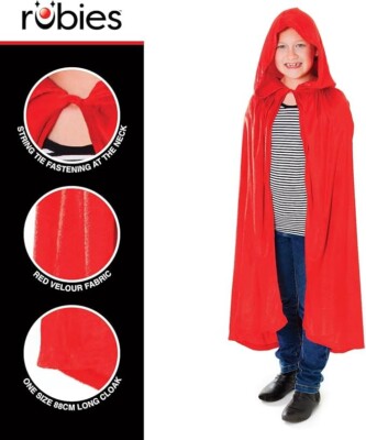 Bristol Novelty Child 88cm Red Cloak Devils Cloak Halloween Costume One ...