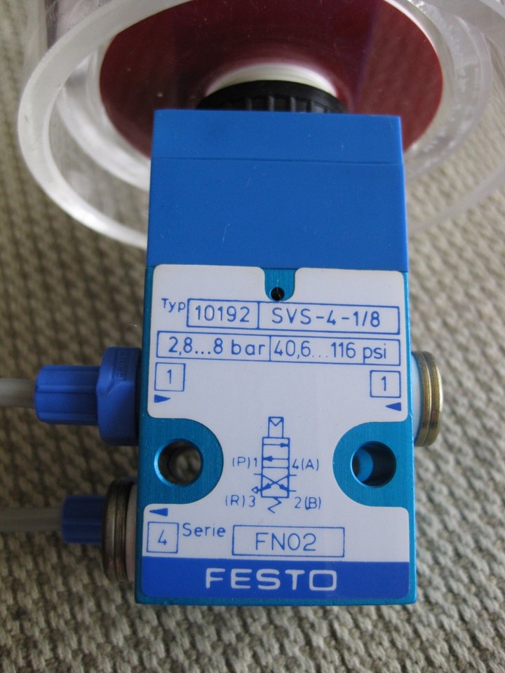 SMC VHS20-N02-Z 3 Air Port Lock Out Valve w/ Festo SVS-4-1/8 Emergency ...