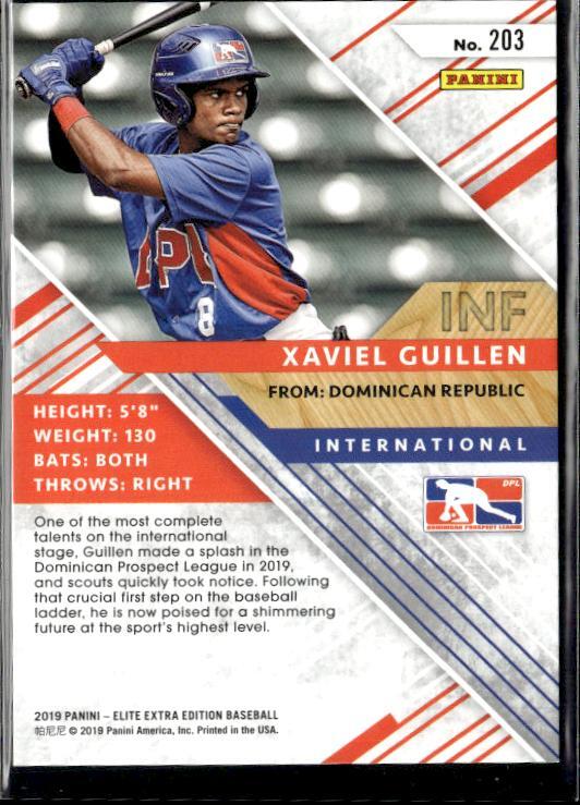 2019 Panini Elite Extra Edition #203 Xaviel Guillen #/999 | eBay