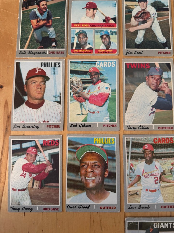 1970 Topps Baseball Set Starter Lot (635 No Duplicates) Loaded HOFers ...