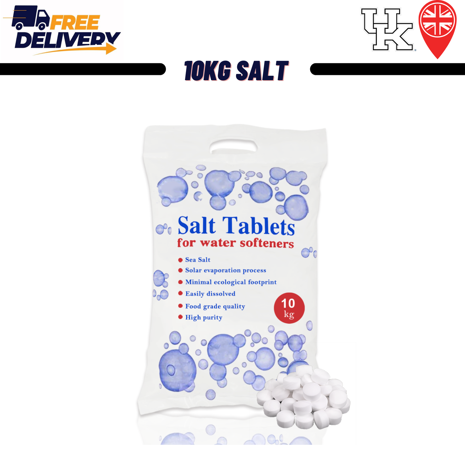 Water Softening Salt Tablet Granular Block 8Kg/10Kg/25Kg Bag Food Grade ...