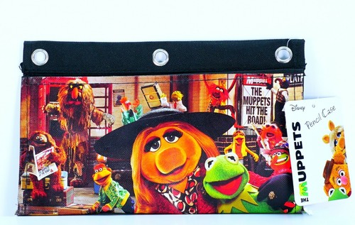 Disney Muppets Pencil Case Zipper Bag Pockets 3 Hole Binder BTS School ...