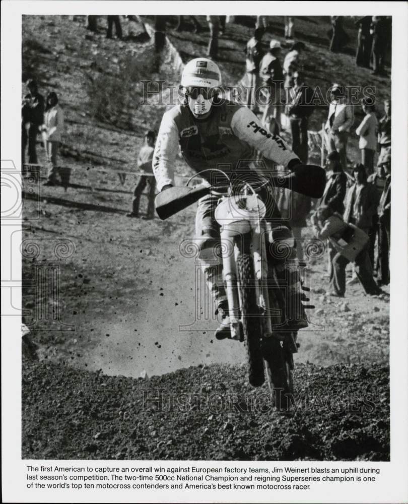 Press Photo Motorcycle Rider Jim Weinert During Race - srp38878 | eBay