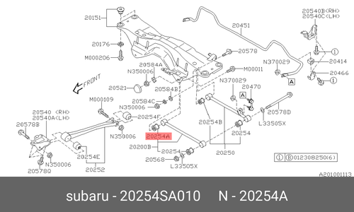 Genuine OE Rub Bush B (L/L) 20254SA010 For Subaru 20254-SA010 | eBay.de