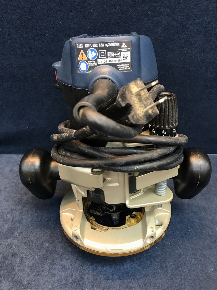 Ryobi R163 8.5 Amps Corded Electric Fixed Base Router Tool Bag & Bit ...