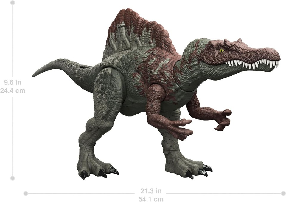 MATTEL JURASSIC WORLD Damage! Hikaru Spinosaurus Figure HXF62 Height 10 ...