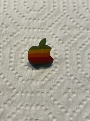 Vintage Apple Computer Rainbow Logo Pin | eBay