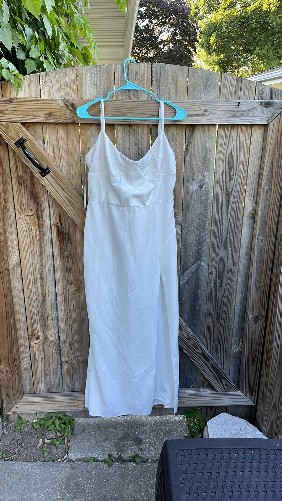 Katie May White Maxi Call Me Slim Gown sz XL Column W… - Gem