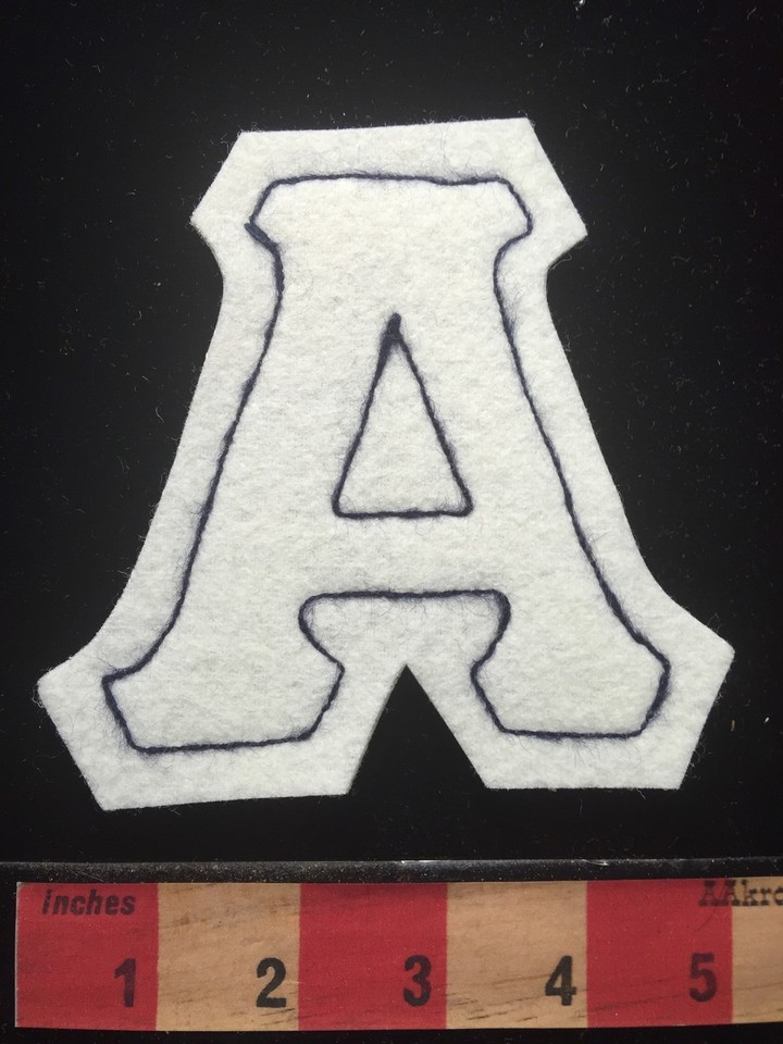 BLUE Chenille Greek Letter A ALPHA Patch Varsity Fraternity Sorority ...