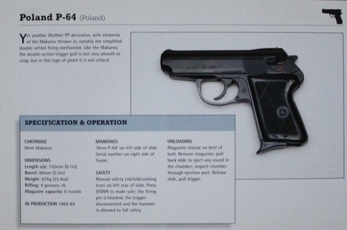 Poland Gun Pistol Picture Out of Print Firearm Spec Sheet Decor Art | eBay