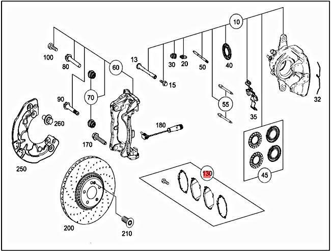 Genuine MERCEDES A205 C205 S205 W205 W213 Ts disk brake pad 0004202604 ...
