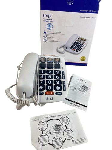 Simpl Photo Phone Home Telephone White Six Instant Dials Dementia ...