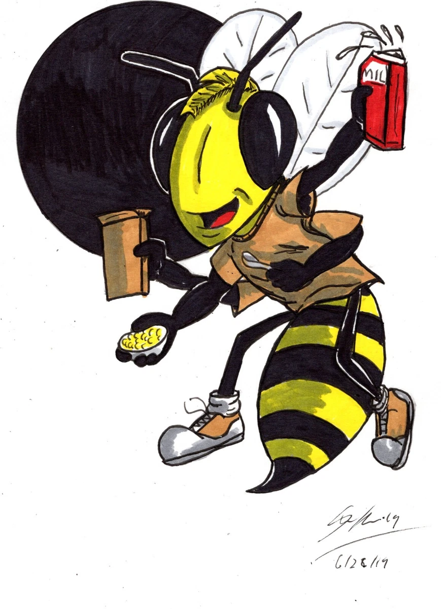 Honey Nut Cheerios Bee Drawing