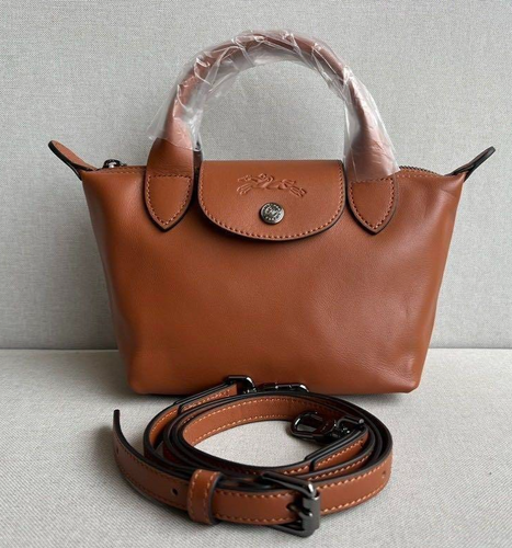 Longchamp Le Pliage Cuir XS Tote bag Brown - Leather New From Japan | eBay