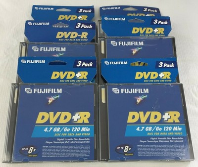 Fujifilm DVD+R 8X - 4.7 GB 120 min Data Video 6 Packs 18 Disc Total | eBay