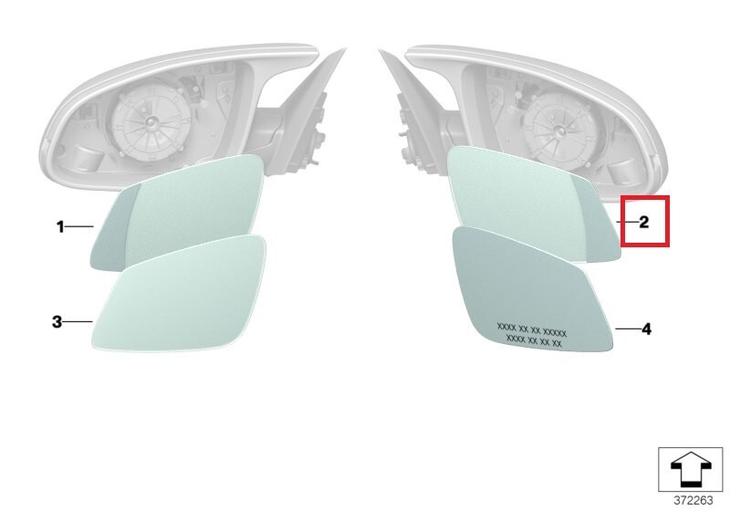 BMW GENUINE Hybrid M2 M3 M4 GTS MIRROR GLASS Heated Wide-Angle RIGHT ...