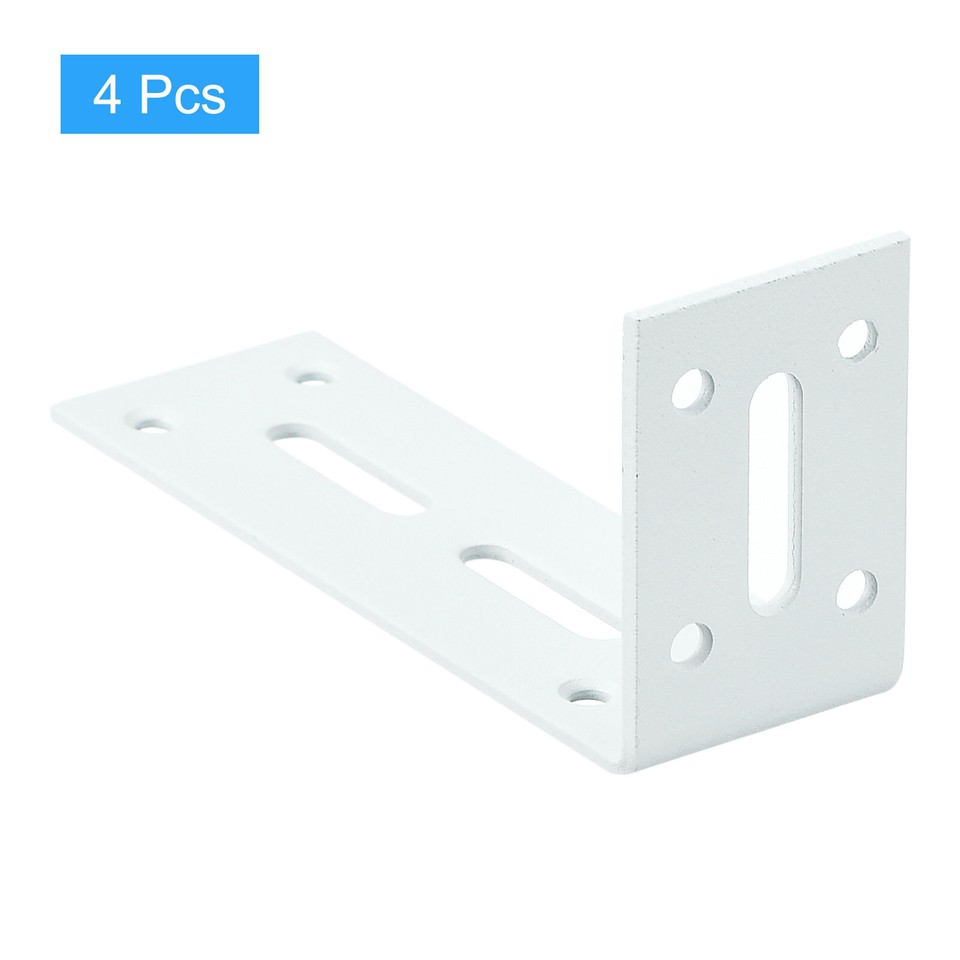 Adjustable L Corner Braces, 4Pcs 120 x 60 x 40mm L Corner Code, White ...