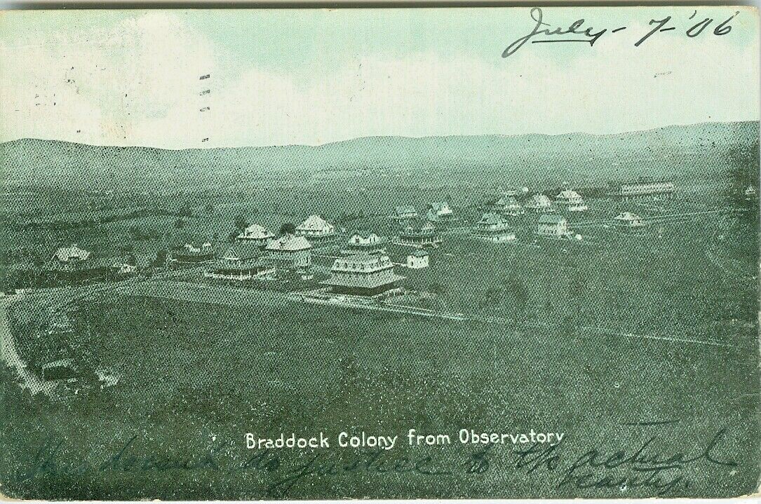 Frederick MD The Braddock Colony from Observatory 1906 | eBay