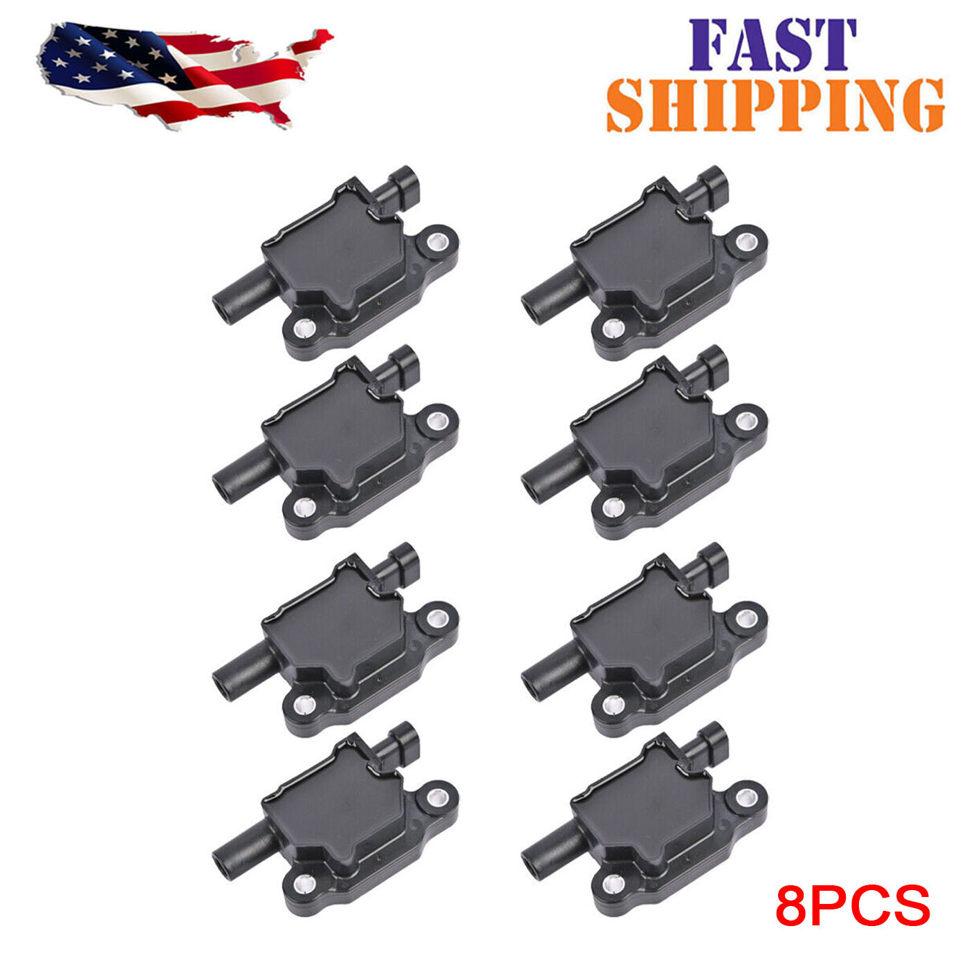 8 Pack For Chevrolet Square Ignition Coil D510C UF413 12570616 BSC1511 ...