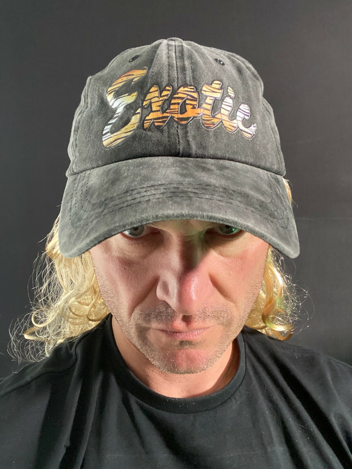 Joe Exotic Costume Baseball Hat Cap with Blonde Mullet Hair Accessory ...