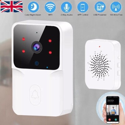 Smart WiFi Wireless Video Doorbell Phone Security Camera Door Bell Ring ...
