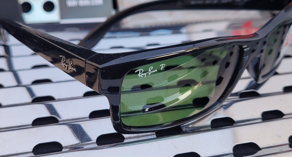 New Ray Ban RB4151 601/2P Sunglasses Gloss Black w/ Dark Green G15 ...