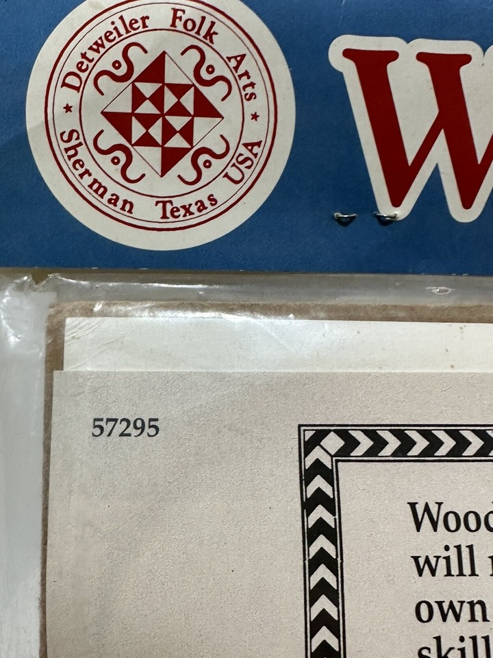 Detweiler Folk Arts Wood Quilt Kit 57295 5008 1988-1989 NOS New And ...