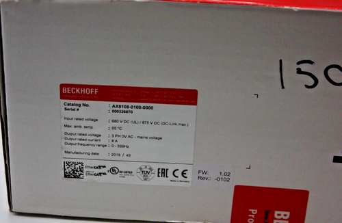 Beckhoff AX8108-0100-0000 Single-axis module By Fedex or DHL | eBay