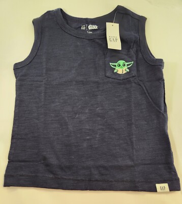 Baby Gap - Boy's SW Tank - Baby Yoda - Star Wars - Navy Blue - Size 3 ...