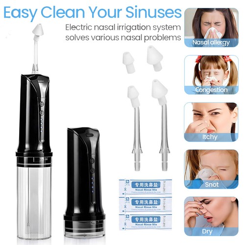 Nasal Irrigation System, Electric Neti Pot Nose Cleaner, Sinus Rinse ...