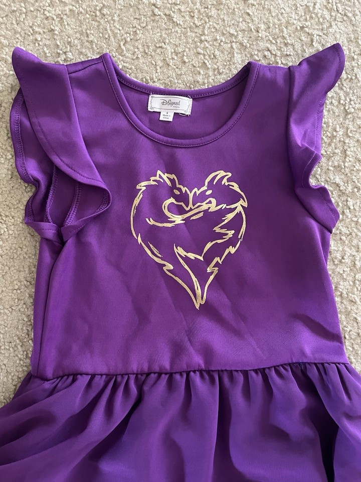 DISNEY D-SIGNED Youth Girls Purple Descendants Scarf Hem Dress Size ...
